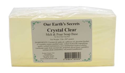 Crystal Clear Glycerin Melt And Pour Soap Base 2 Lbs Our Earths
