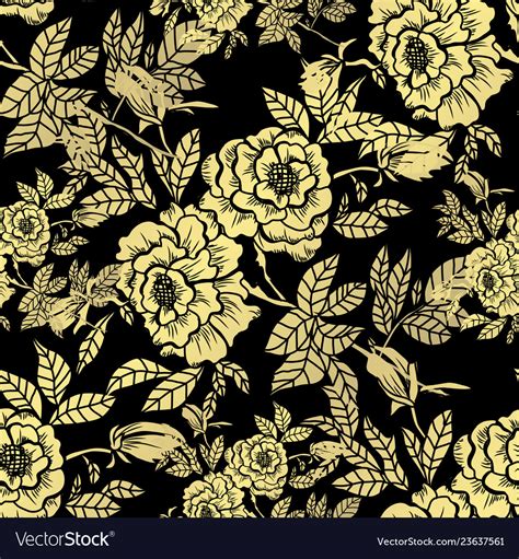 Golden Seamless Pattern Royalty Free Vector Image