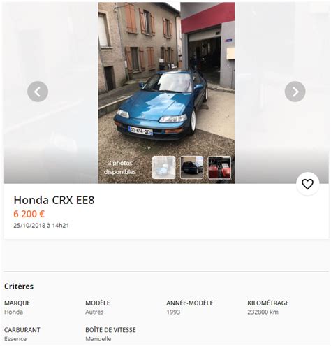 Honda Civic Crx Ee8 Vtec Autres Modèles Forum Auto