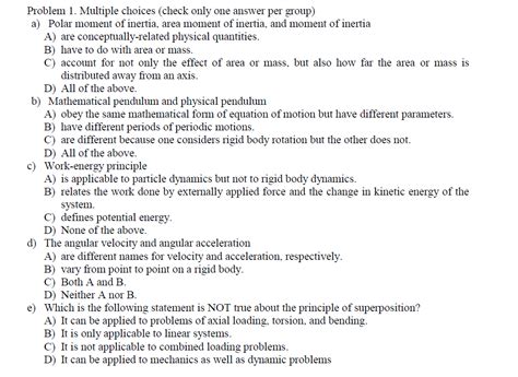 solved multiple choices check only one answer per