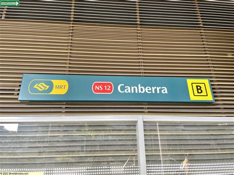 entrance exit b canberra mrt station ns12 image singapore