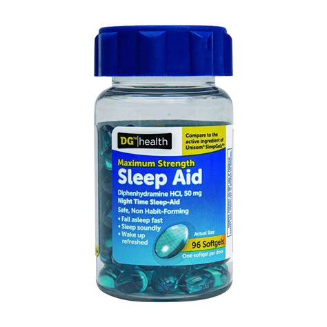 Buy Dg Health Maximum Strength Sleep Aid Softgels 96 Ct From Dollar