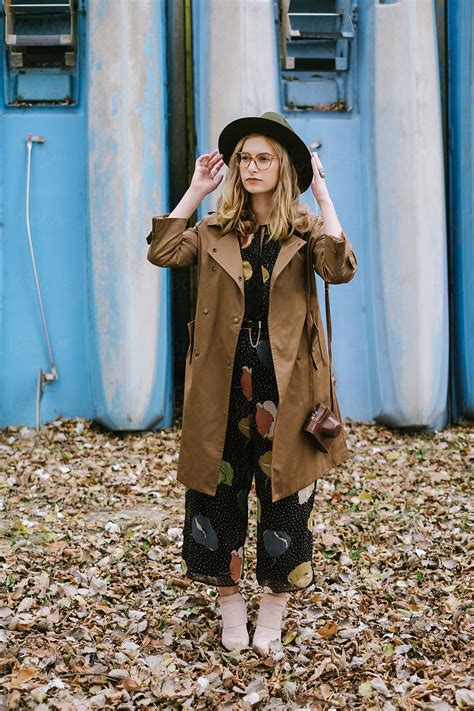 Young Blond Woman Wearing Stylish Fall Outfit By Stocksy Contributor