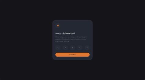 Frontend Mentor Interactive Rating Component Using Html Css And