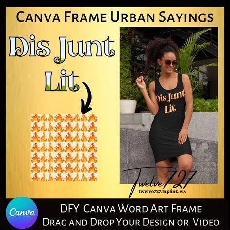 Canva Frame Add Your Own Photo Graphic Or Video Includes A Etsy