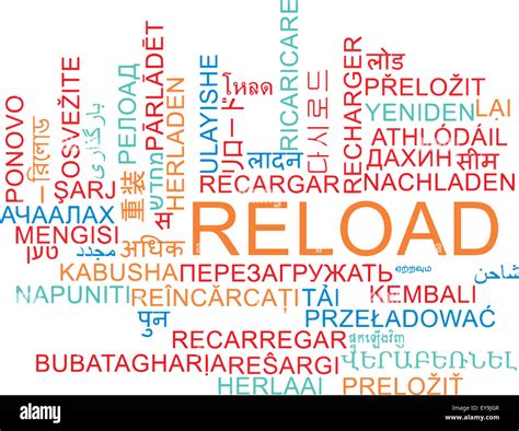 Background Concept Wordcloud Multilanguage International Many Language Illustration Of Reload