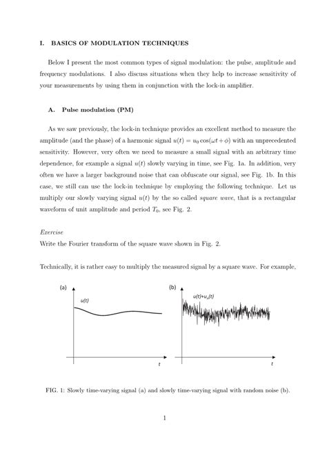 Below I Present The Most Common Types Of Signal Modulation The Pulse Amplitude And Frequency