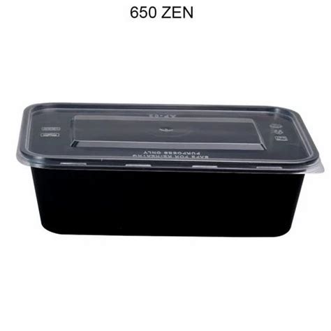 Black 650 Zen Rectangle Plastic Container At ₹ 5 55 Piece In Daman Id 27071618233