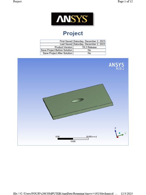 Analysis Of Plate With A Hole On Ansys Workbench 192 Pdf