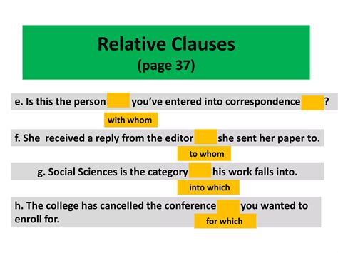 Relative Clauses Ex Ppt