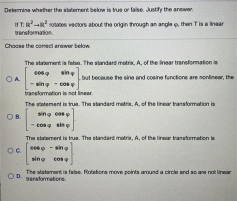 solved determine whether the statement below is true or