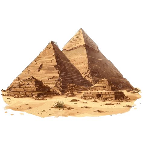 Grandes Pirámides En El Desierto Png Dibujos Pirámide Desierto
