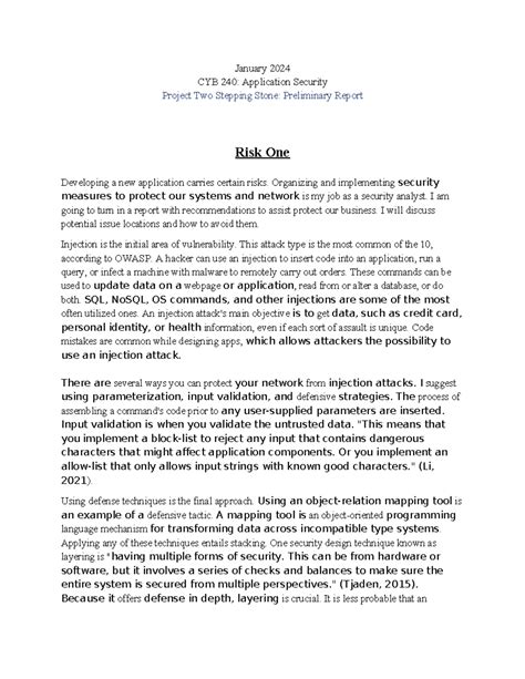 CYB Project Two Hakim Gibson January CYB Application Security Project Two