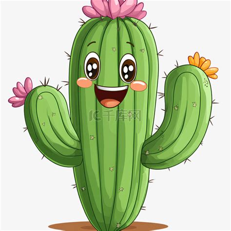 可爱的仙人掌卡通素材图片免费下载 千库网