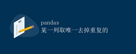 Pandas 某一列取唯一去掉重复的极客笔记