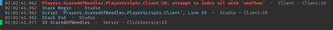 why is this nil on the client but not on the server scripting