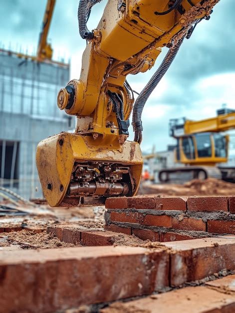 Autonomous Construction Robot Laying Bricks With Precision Premium Ai