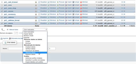 Otimizando Ou Reparando Tabelas No Phpmyadmin Central De Ajuda Hostnet