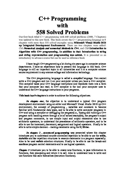 C Programming With 558 Solved Problems Pdfcoffeecom