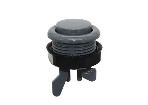 Industrias Lorenzo Short Convex Pushbutton Dark Grey