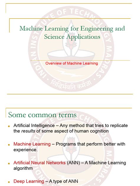 nptel week01 02 overviewofmachinelearning pdf machine learning