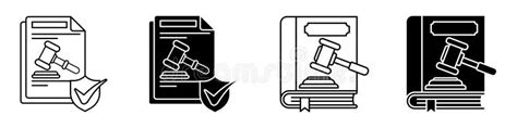 Code Of Conduct Icons Versions Set In Black Flat And Line Style Stock Vector Illustration Of