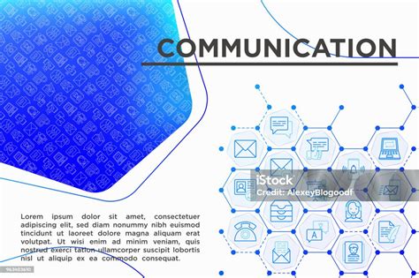 얇은 선 아이콘으로 통신 개념 이메일 전화 채팅 연락처 주석 받은 편지함 번역기 프레 젠 테이 션 메시지 화면 공유 지원 현대 벡터 일러스트 레이 션 웹 페이지 서식 파일