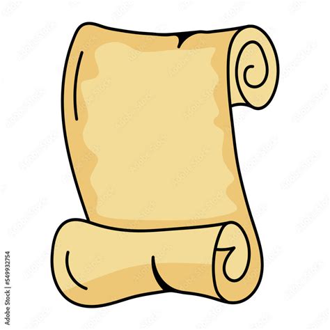 paper scroll design isolated vector illustration of ancient scroll