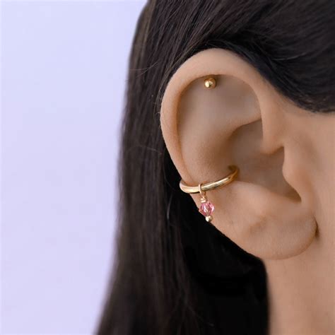 Conch Piercing Hoop Gold Conch Piercing 18g Cartilage Hoop Earring