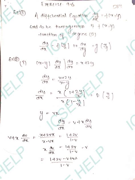 Ml Chapter 96 Class 12 Differential Equation Pdf