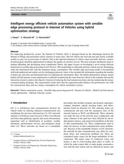 Intelligent Energy Efficient Vehicle Automation System With Sensible Edge Processing Protocol In