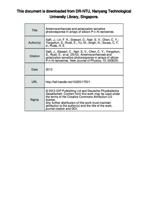 Pdf Antenna Enhanced And Polarization Sensitive Photoresponse In
