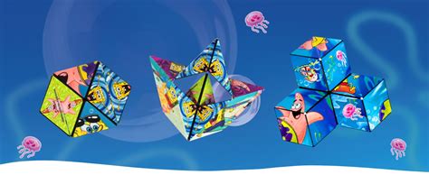 Shashibo Spongebob Squarepants Shape Shifting Box Stem Magnetic Fidget Cube That