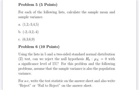 Solved Problem 5 5 Points For Each Of The Following Lists