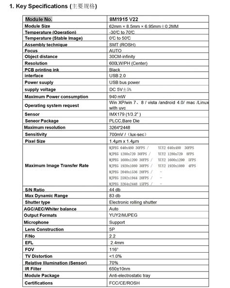 High Resolution 8mp IM179 HD UVC Camera Module Usb Camera Module For Windows Imx 4k Usb Camera