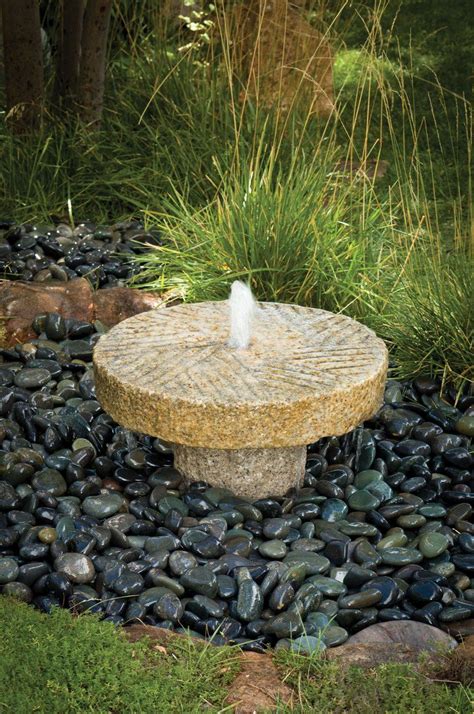 Small Antique Millstone Fountain For Outdoor Garden