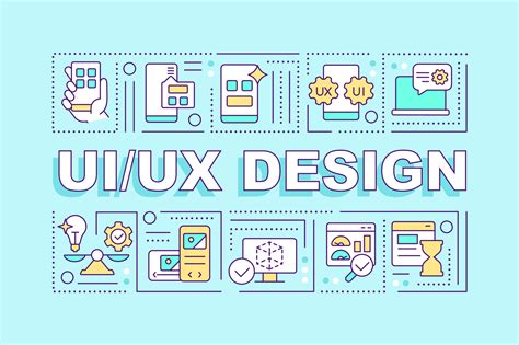 ux ui design word concepts turquoise banner user experience principles