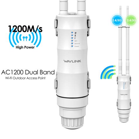Wavlink Ac1200 Dual Band Outdoor Access Point Outdoor Long Range Wi Fi