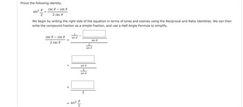 Answered Prove The Following Identity Csc 0 … Bartleby
