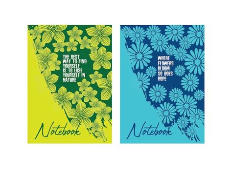 Premium Vector Floral Pattern Notebook Design