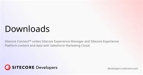 Sitecore Connect™ For Salesforce Marketing Cloud Downloads Sitecore