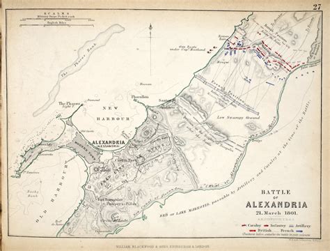 Map Of The Battle Of Alexandria Published By William Blackwood And