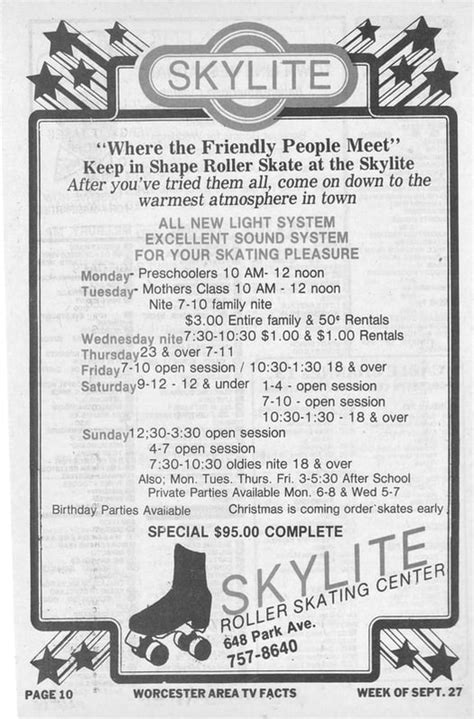 Skylite Roller Skating Center Worcester Ma Rink History
