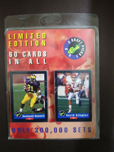 1992 Classic Football Card Draft Picks Complete Set Desmond Howard
