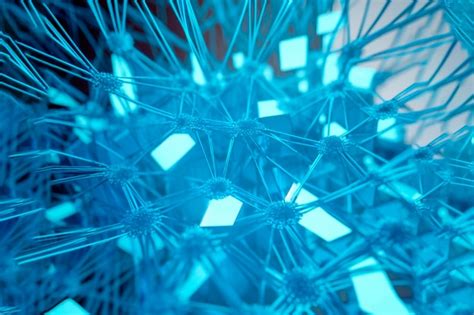 Premium Ai Image Futuristic Blue Neural Network Internet Connections Cloud Computing And