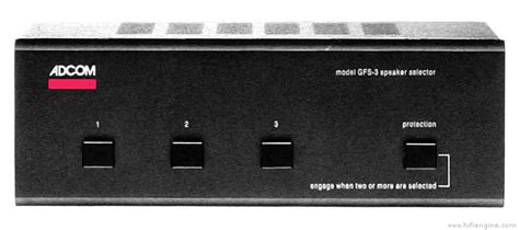 Adcom Gfs 3 Speaker Selector Manual Hifi Engine
