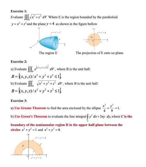 Solved Exercise Evaluate SSS X Z DV Where E Is The Chegg Com