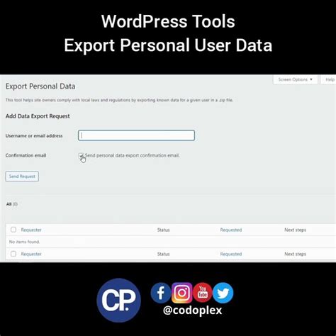 Export User Data Wordpress Tools Learn Wordpress In Urdu Youtube