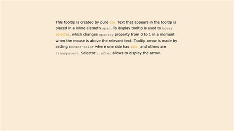 Tooltip Pure Css
