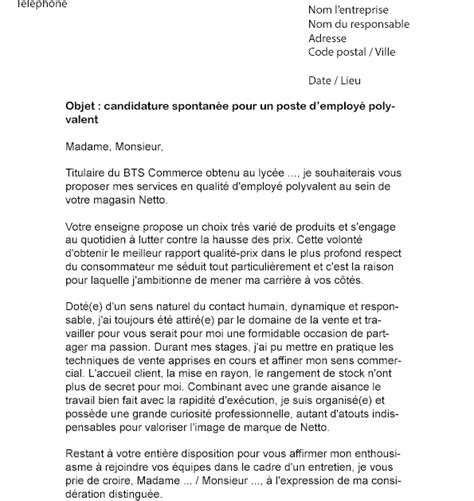 Lettre De Motivation Exemple Grande Distribution Excel Dan Rumus
